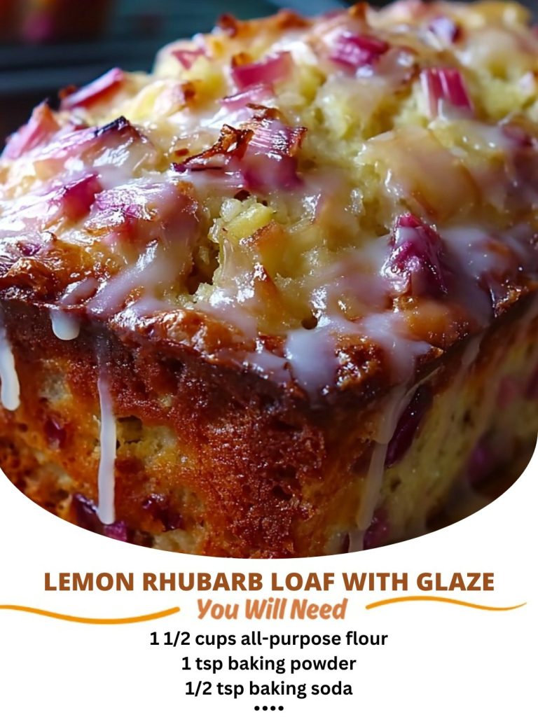 Brighten Your Day with This Lemon Rhubarb Loaf with Glaze – Recipes Pro