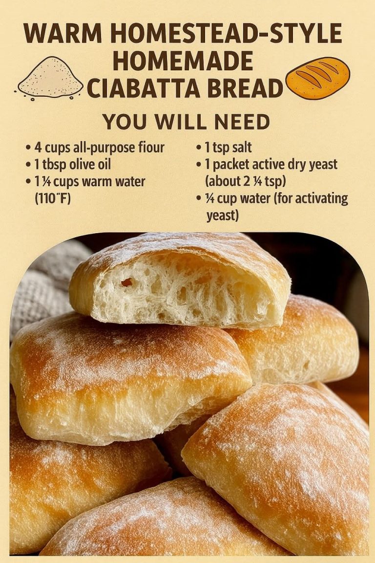 Warm Homestead-Style Homemade Ciabatta Bread – Recipes Pro