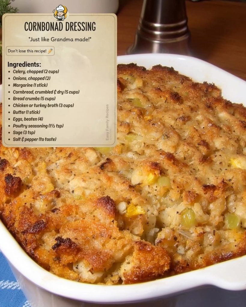Old-Fashioned Southern Cornbread Dressing – Recipes Pro
