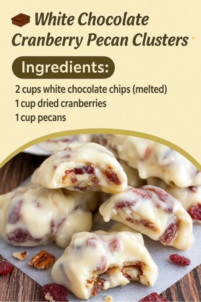 White Chocolate Cranberry Pecan Clusters – Recipes Pro