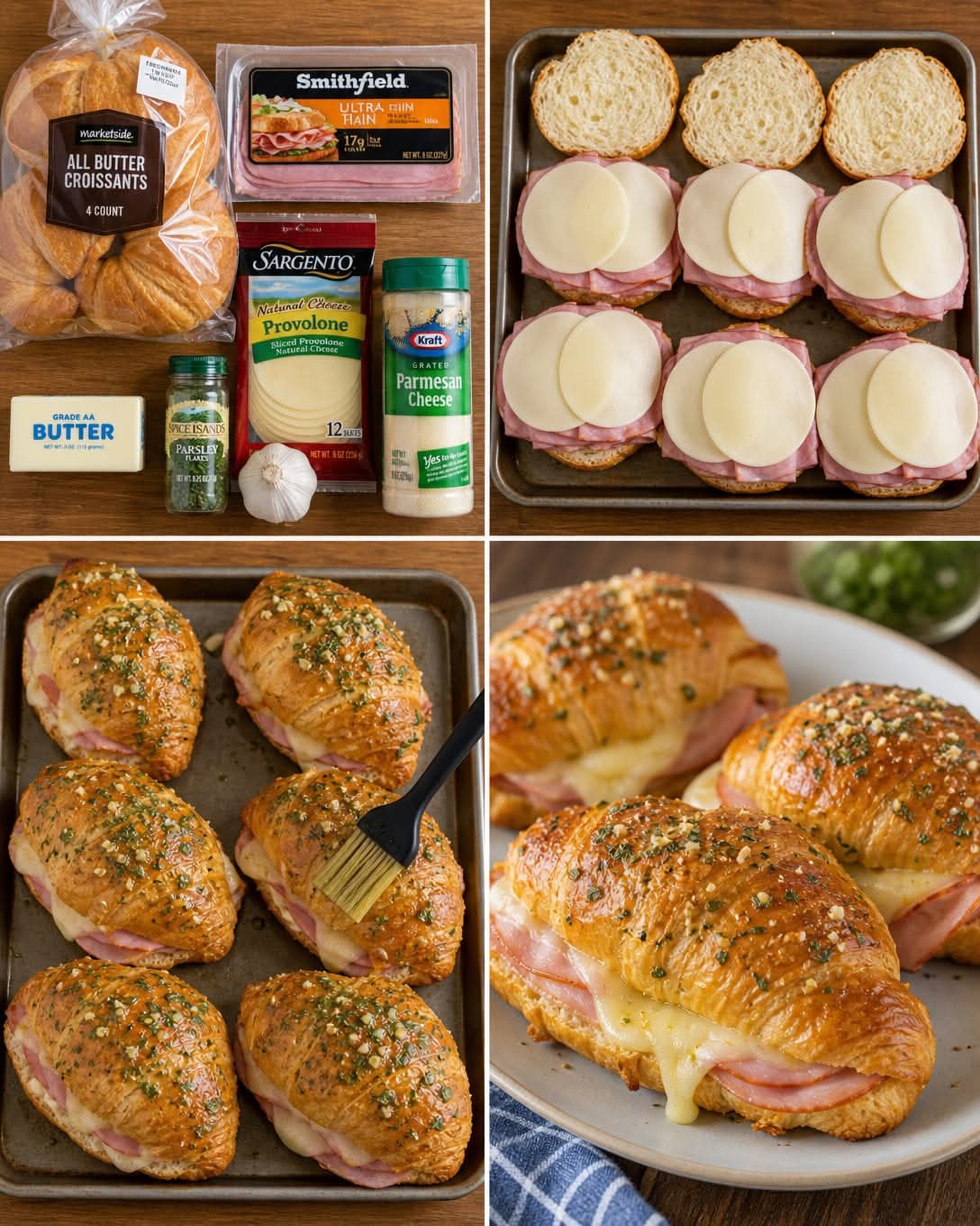 Baked Ham & Cheese Croissant Sandwiches – Recipes Pro